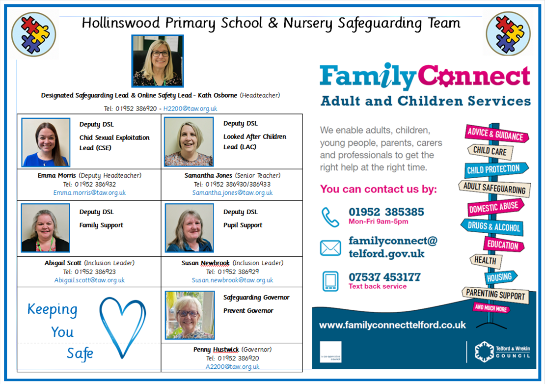 Safeguarding Information | Hollinswood Primary School and Nursery